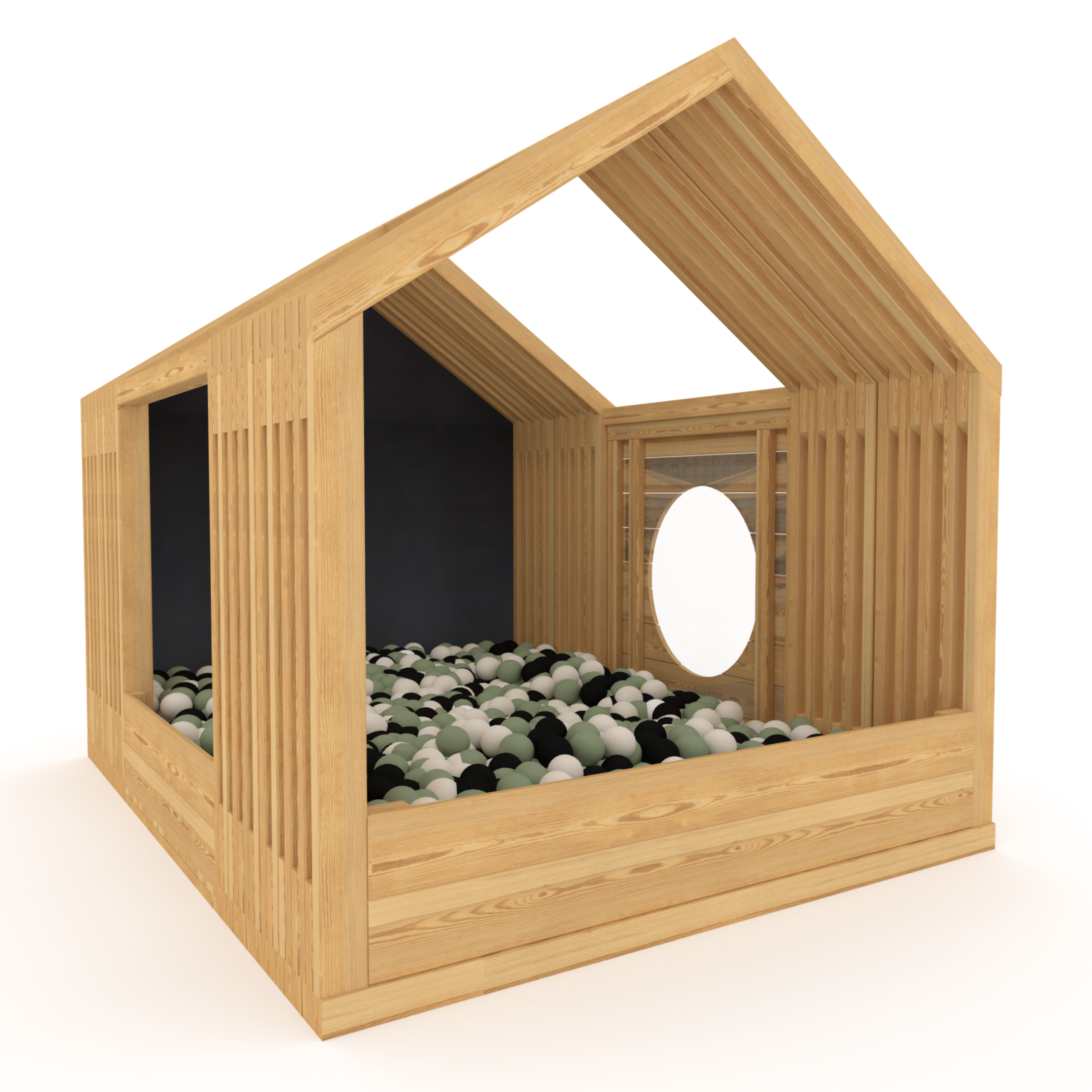 XXL Playhouse “Ball Pit” – a wooden zone for sensory play | MODULAKI ...